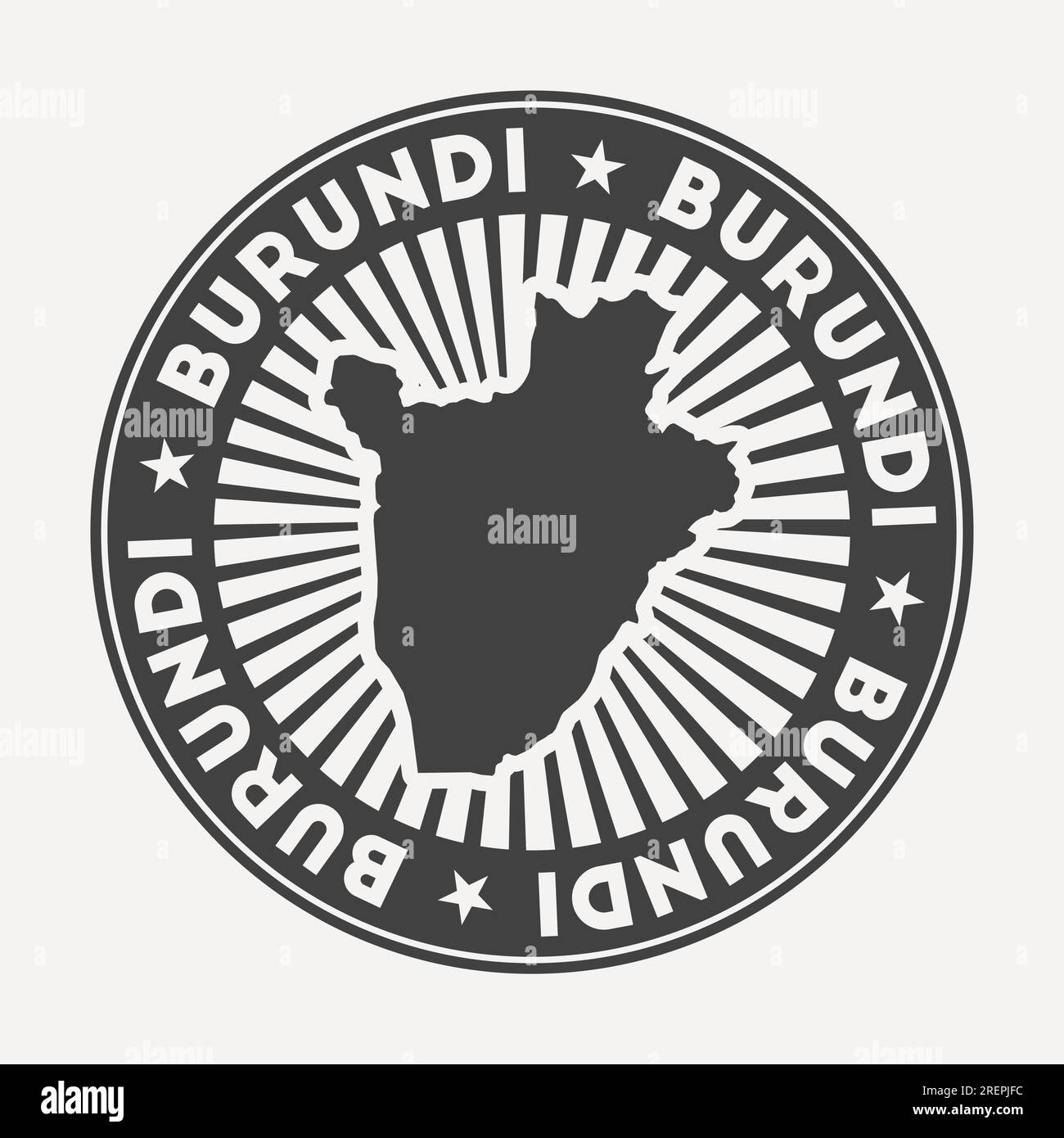 Burundi round logo. Vintage travel badge with the circular name and map ...