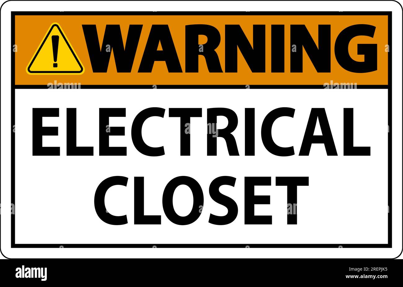Warning Sign, Electrical Closet Sign Stock Vector Image & Art - Alamy