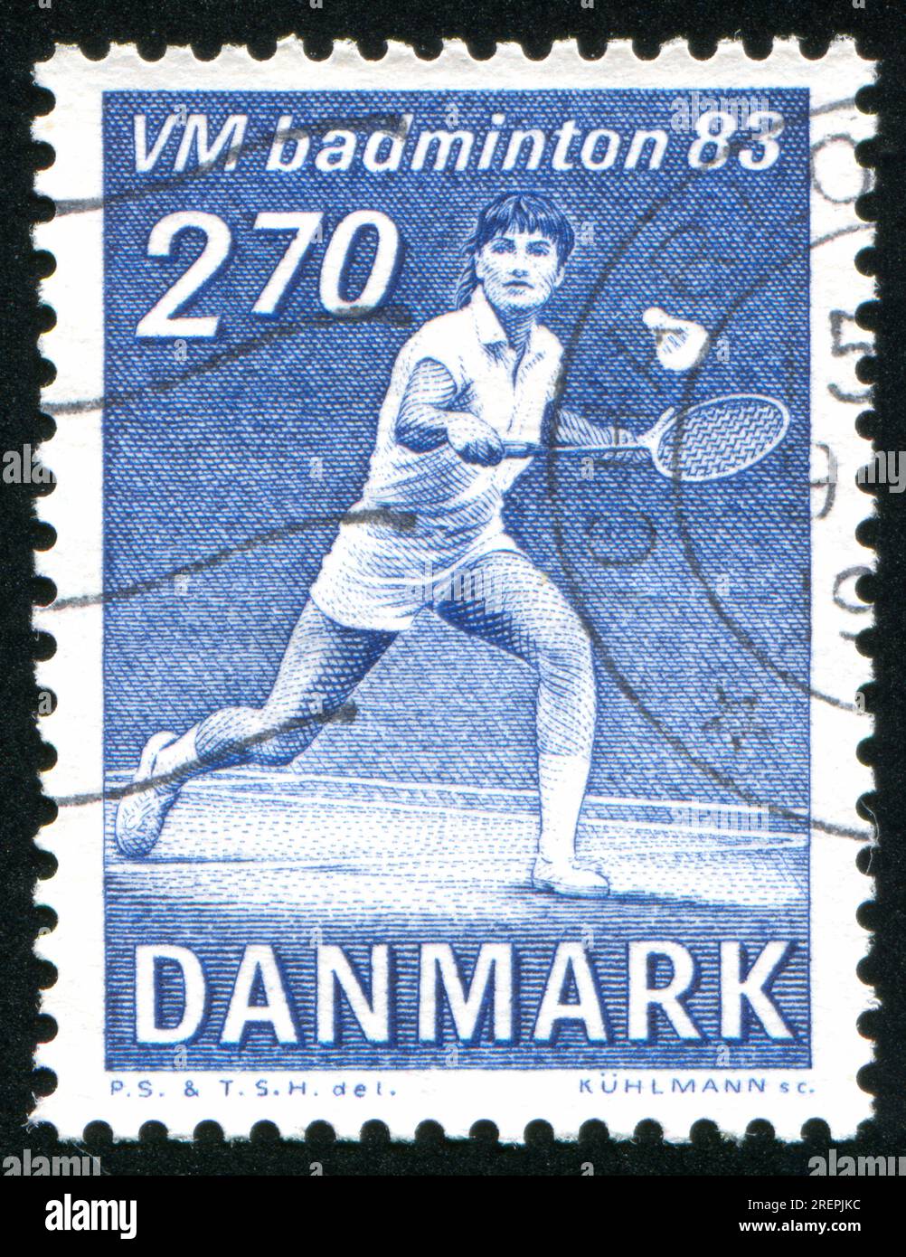 DENMARK - CIRCA 1983: stamp printed by Denmark, shows Badminton ...