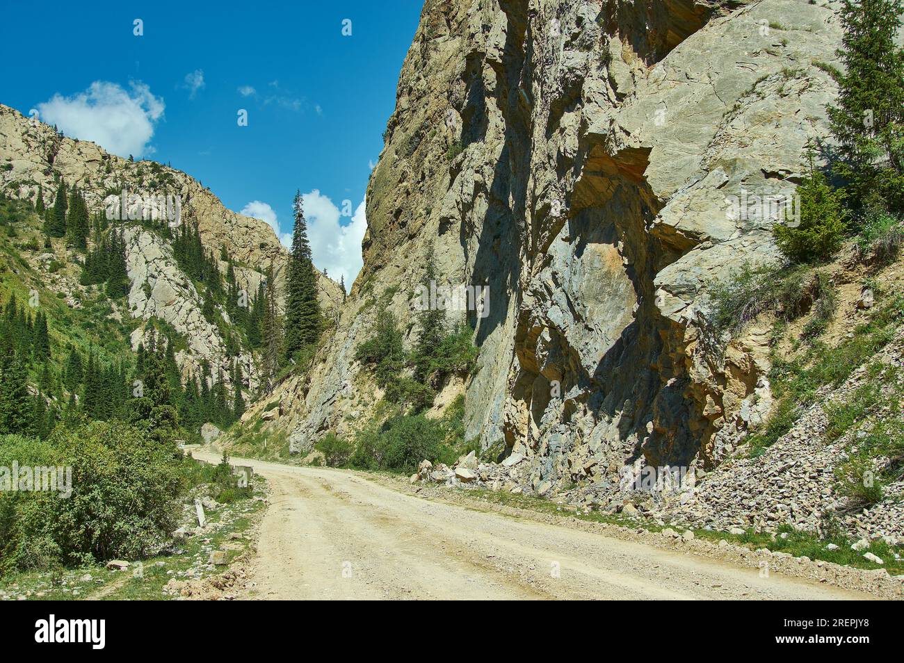 Gorge Moldo-Ashuu Rest Area , Beautiful view of the mountains, Kyrgyzstan, Central Asia Stock ...