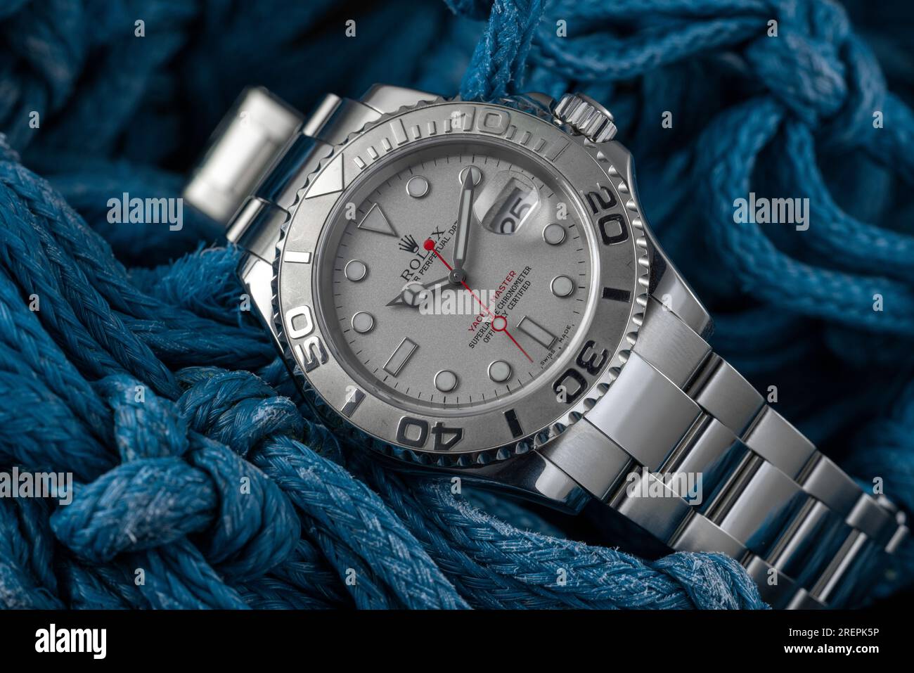 Rolex Yacht-Master 16622 captured during a photoshoot Stock Photo - Alamy