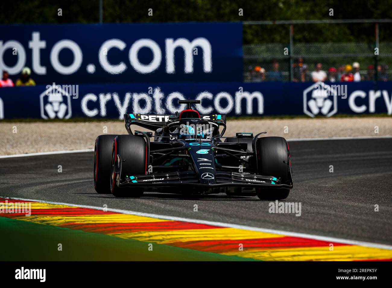 #63 George Russell, (GRB) AMG Mercedes Ineos during the Belgian GP, Spa ...