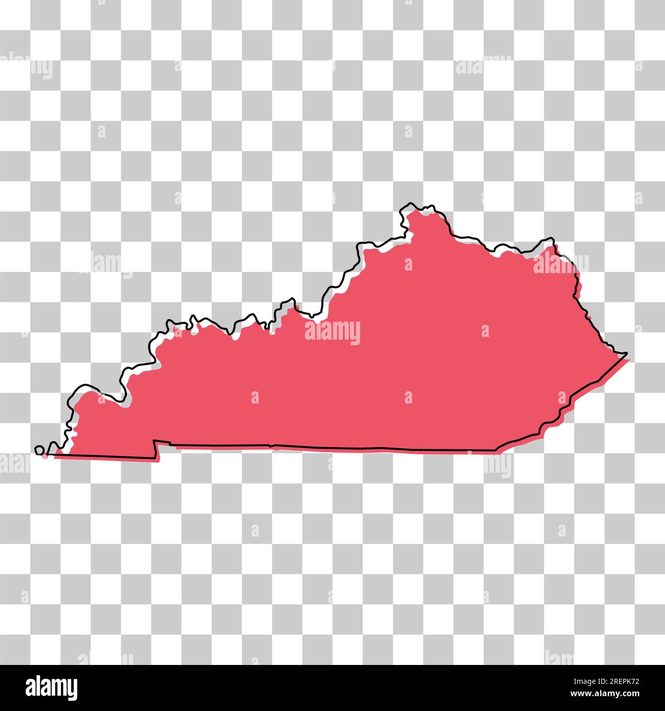 Kentucky map shape, united states of america. Flat concept icon symbol ...