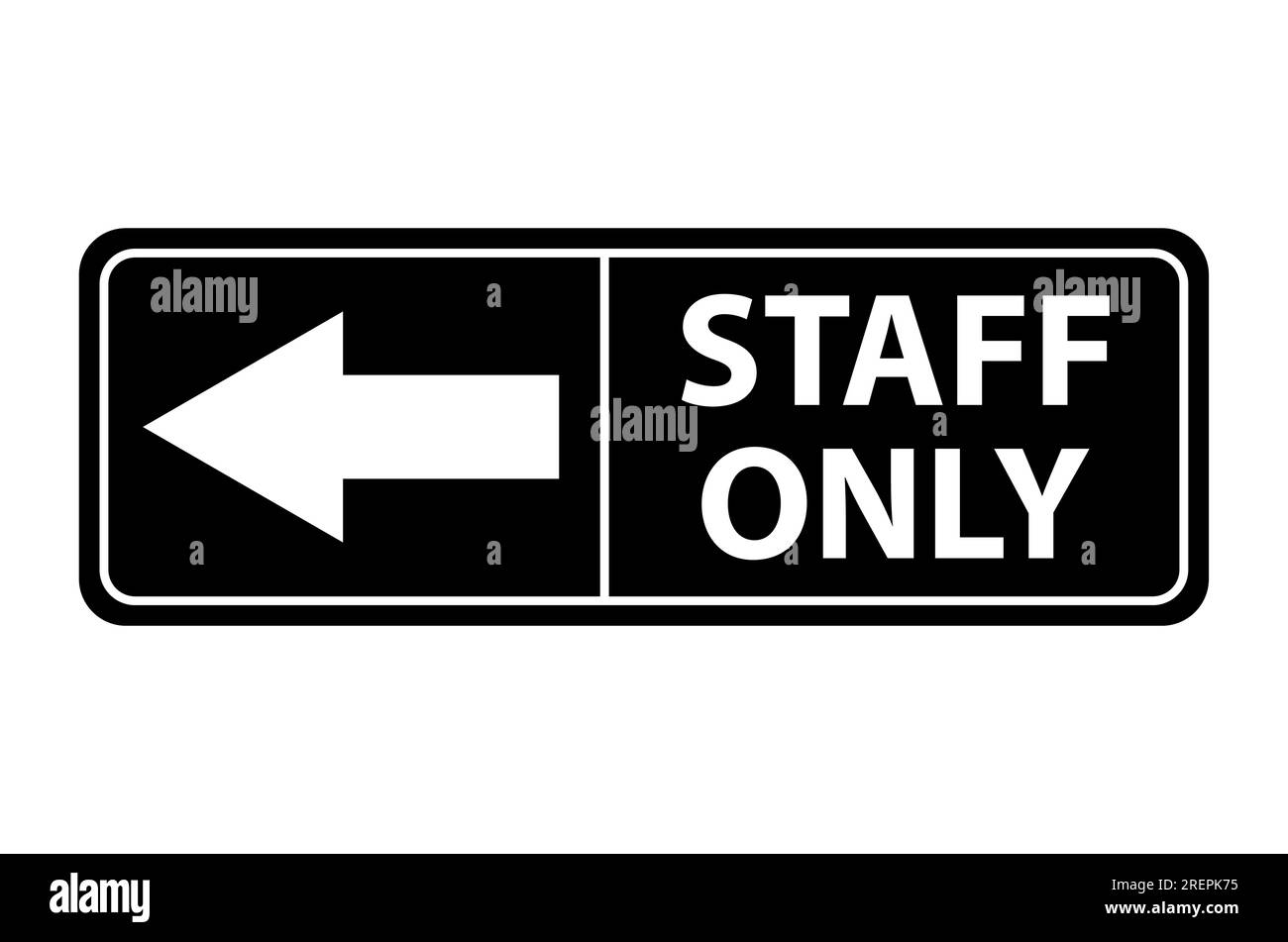 Authorized personnel only sign vector Black and White Stock Photos ...
