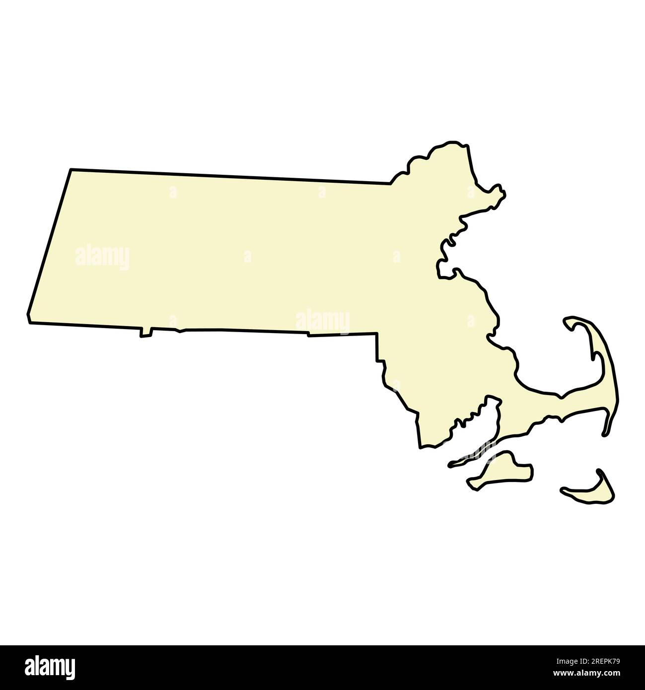 Massachusetts map shape, united states of america. Flat concept icon ...