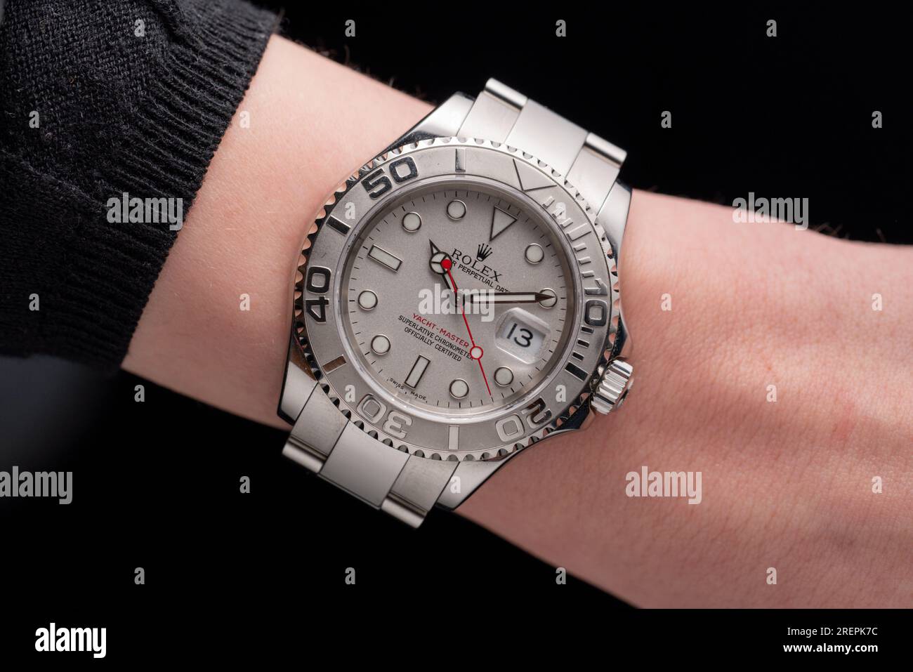 Rolex Yacht-Master 16622 captured during a photoshoot Stock Photo - Alamy