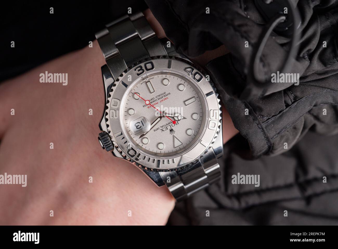 Rolex Yacht-Master 16622 captured during a photoshoot Stock Photo - Alamy