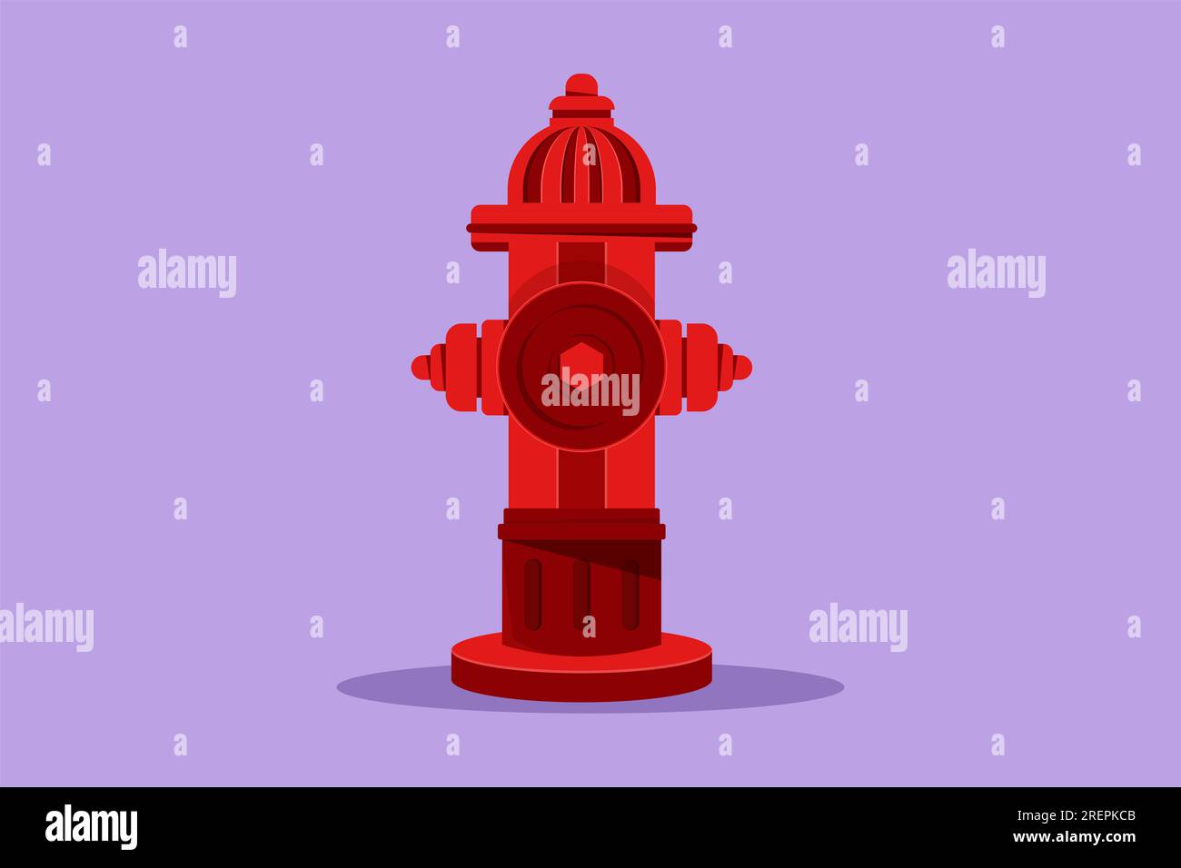 Character flat drawing hydrant on side of road used for preventive ...