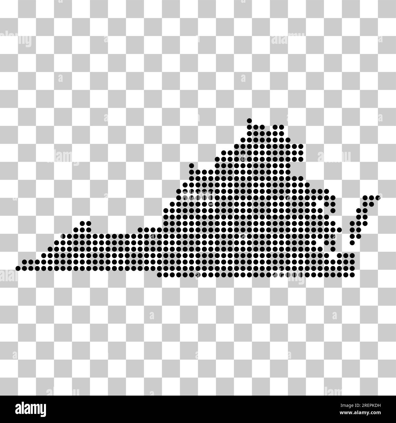 Virginia map shape, united states of america. Flat concept icon symbol ...