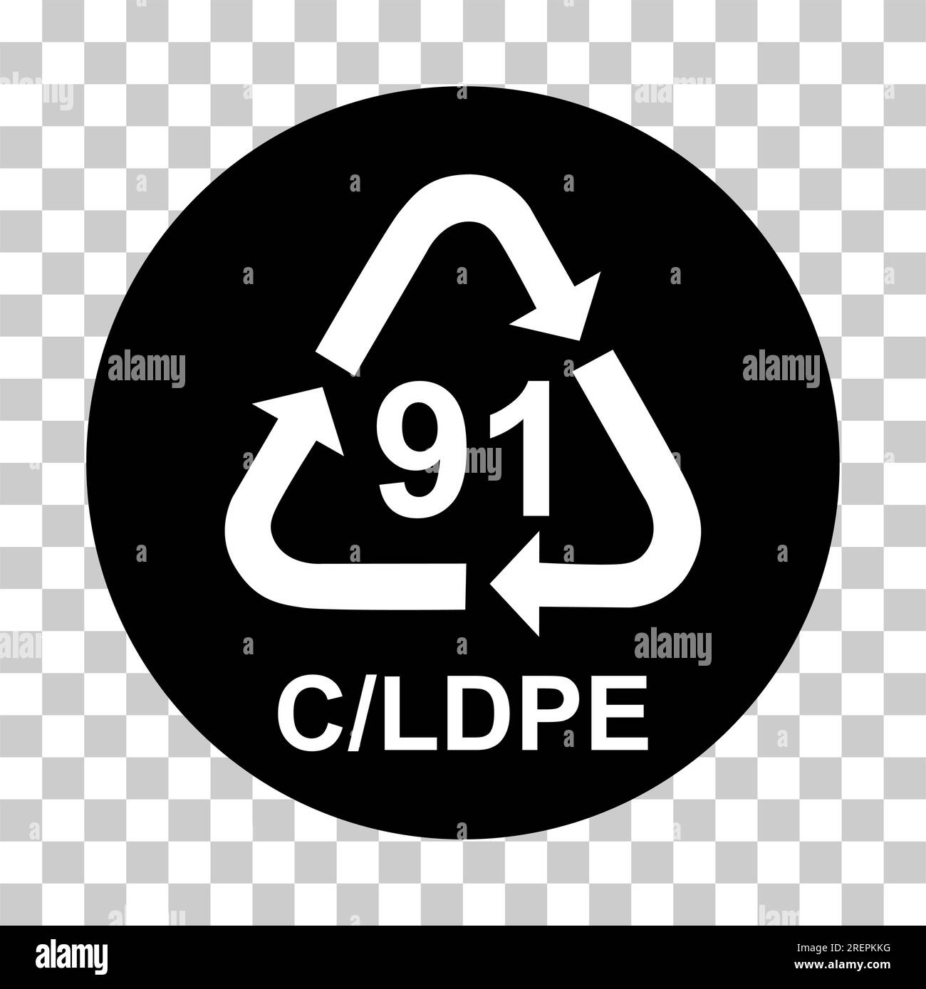 Composite symbol, ecology recycling sign isolated on white background ...