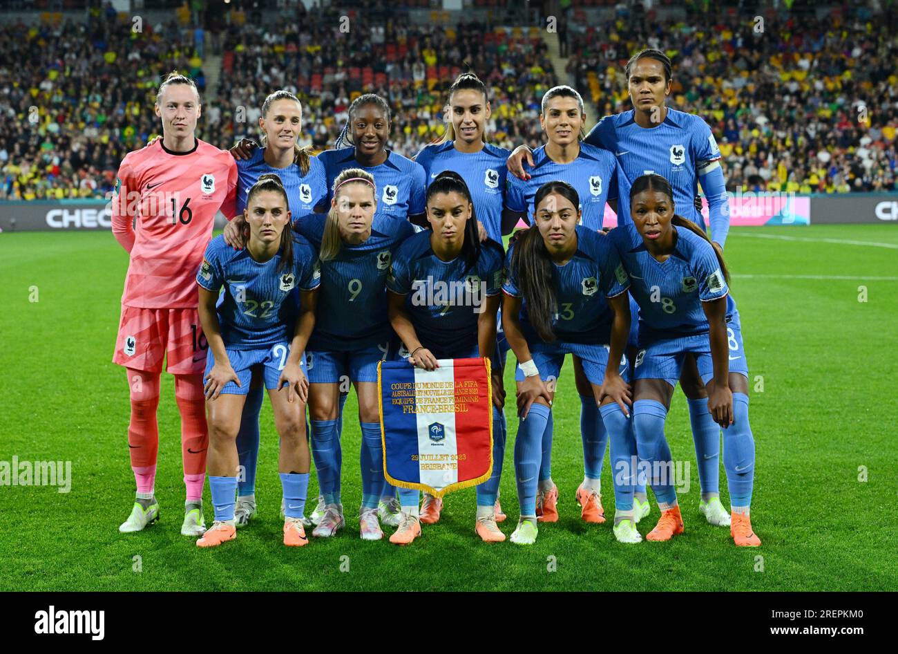 Brisbane, Australia. 29th July, 2023. Starting players of France line ...