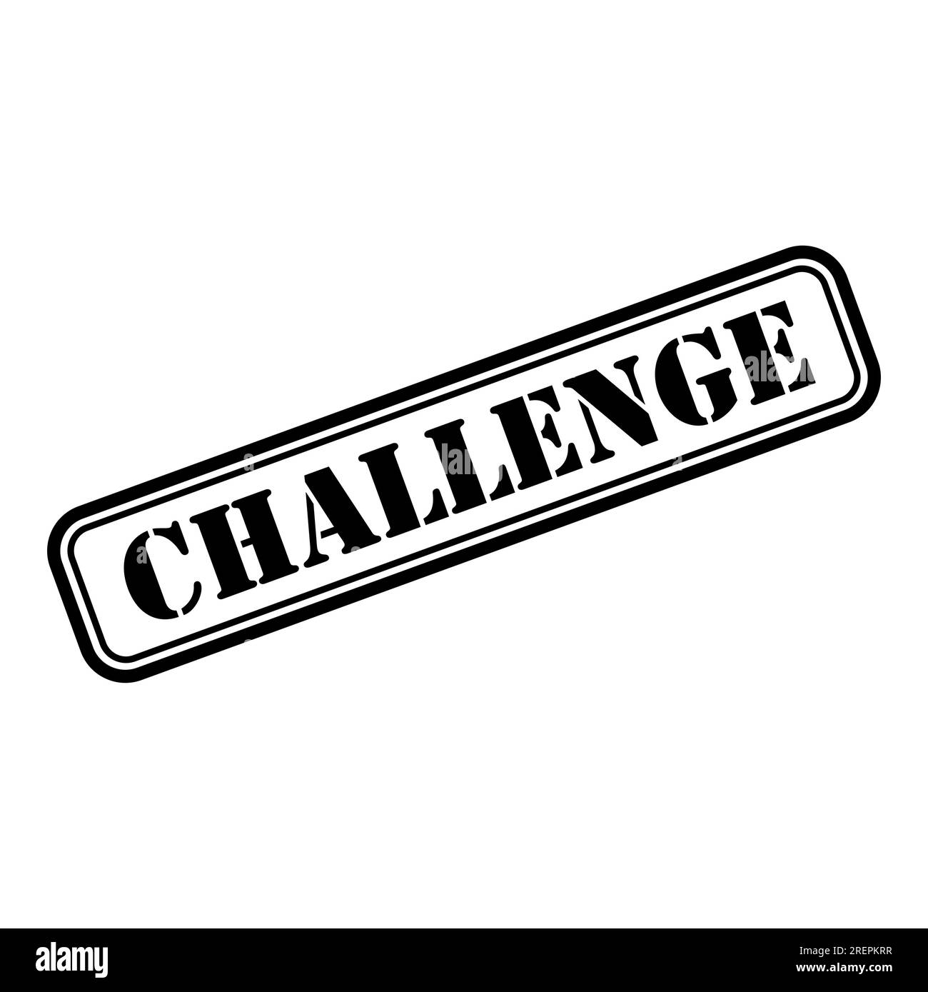 Challenge stamp symbol, label sticker sign button, text banner vector ...