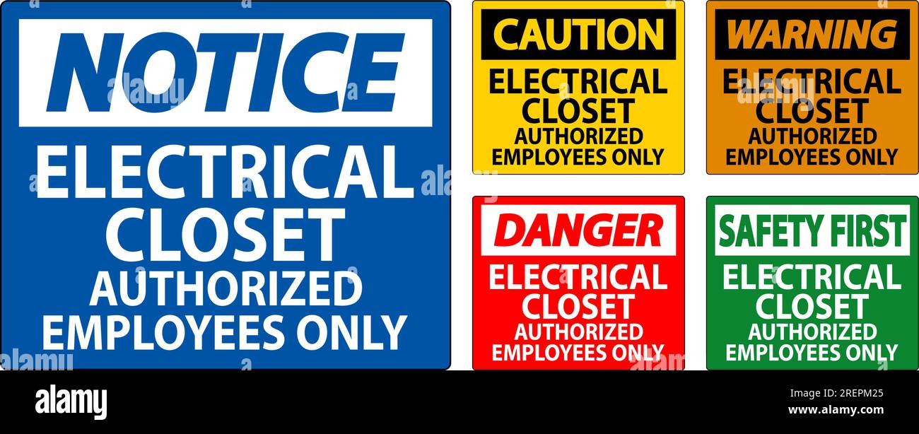 Employees only notice Stock Vector Images - Alamy