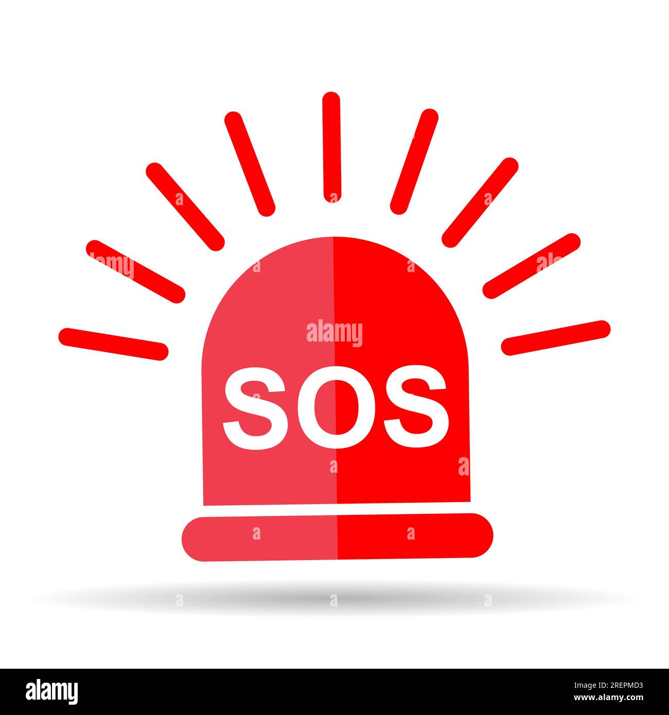 SOS help shadow icon, safety support alert design, save vector ...