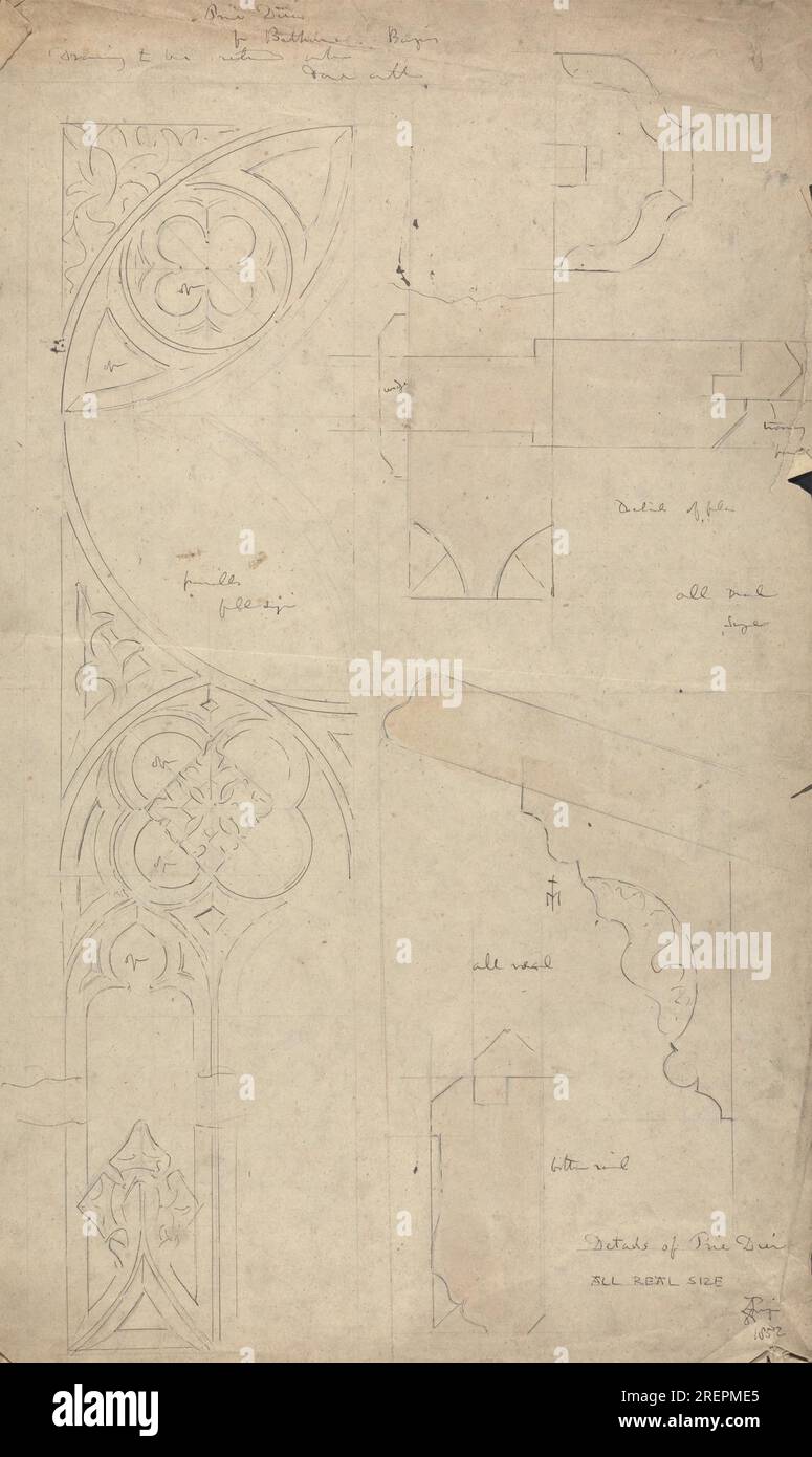 Designs for Gothic Ornamentation 1852 by Augustus Pugin Stock Photo - Alamy