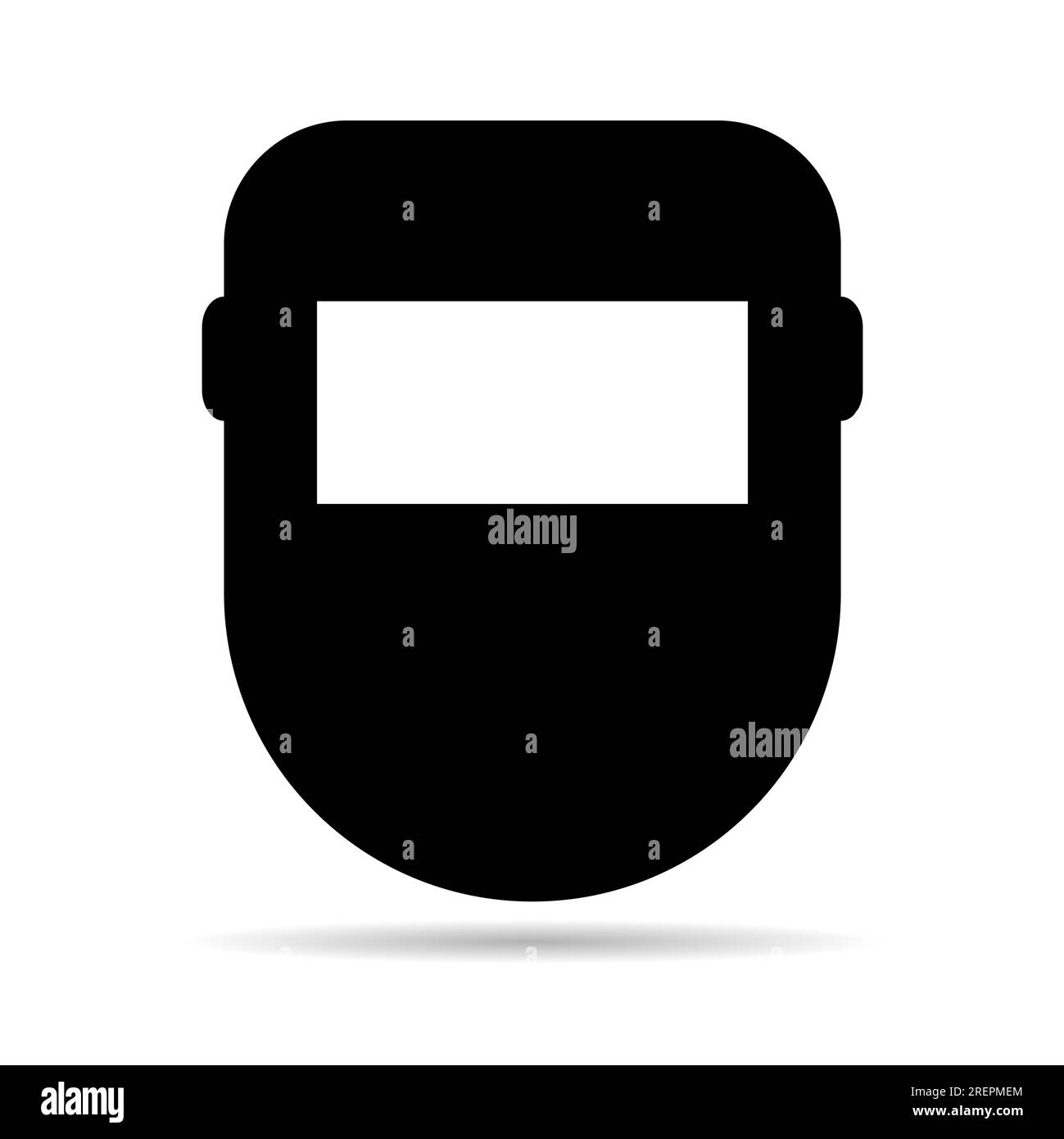 Welding technology icon shadow, metal tool equipment symbol, safe weld ...