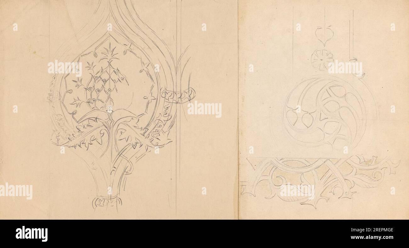Designs for Gothic Ornamentation by Augustus Pugin Stock Photo - Alamy