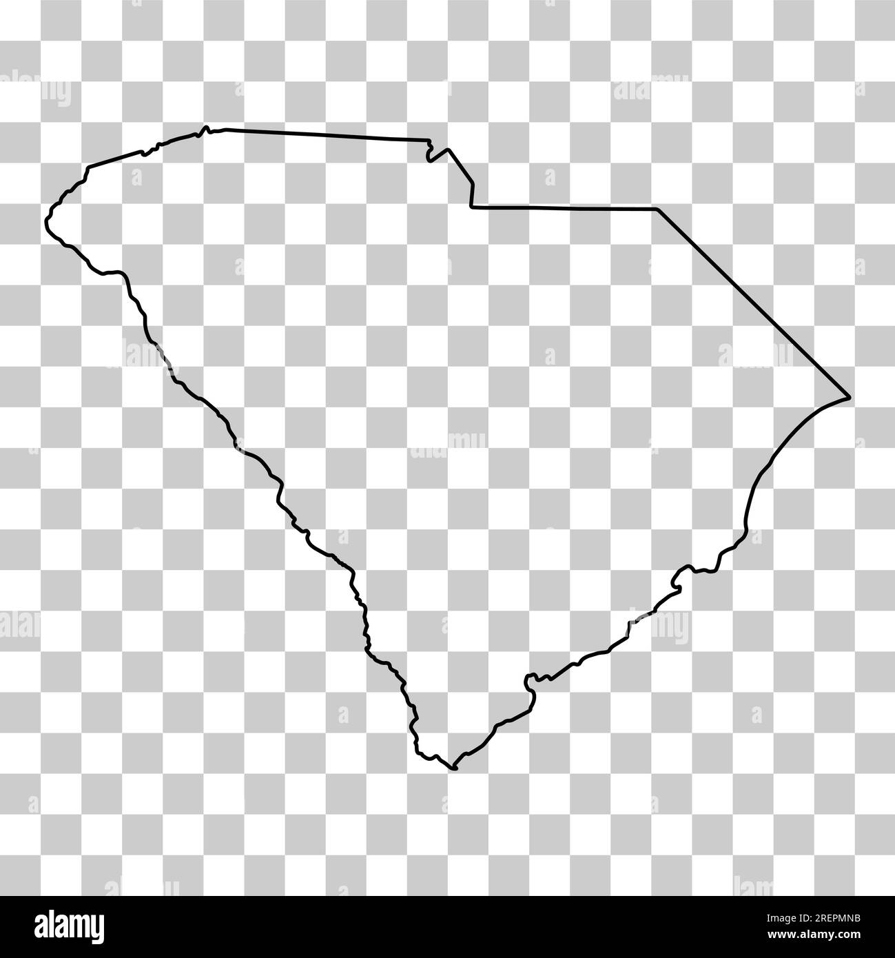 South carolina map shape, united states of america. Flat concept icon ...