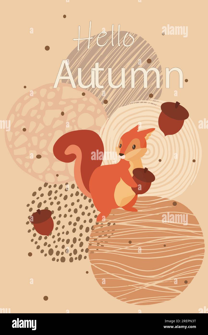 Acorn banner lettering on Stock Vector Images - Alamy