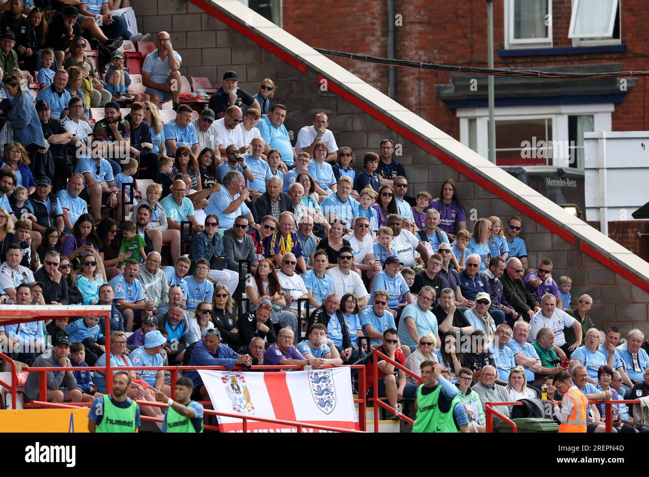 Coventry City fans in the stands during the pre-season friendly match ...