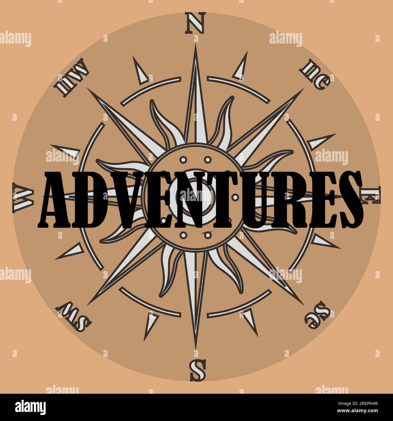 Compass icons wind rose with north orientation hi-res stock photography ...