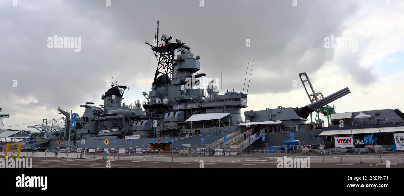 San Pedro (Los Angeles) California: Battleship IOWA BB-61 Museum in San ...