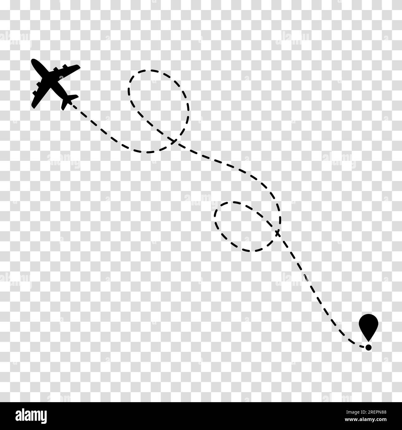 Airplane Route Plane Path Travel Concept Dotted Path Airplane Aircraft Tracking Vector