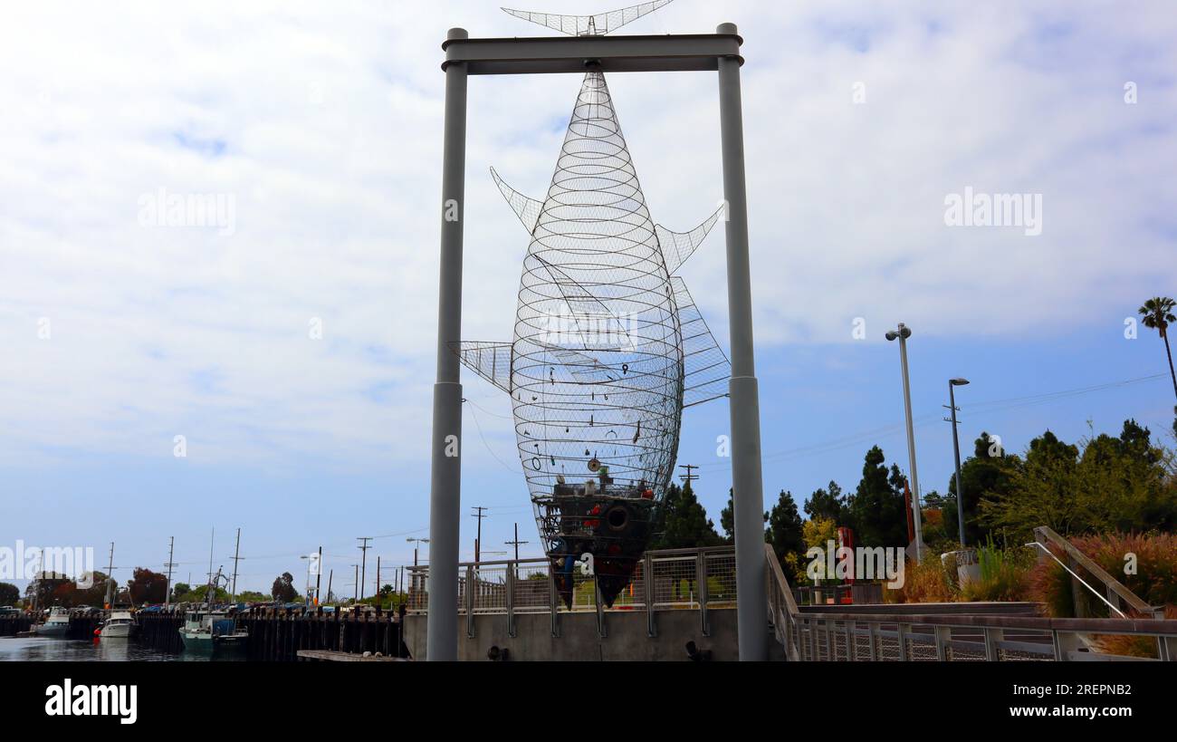 San Pedro (Los Angeles) California: detail view of San Pedro Fishing ...