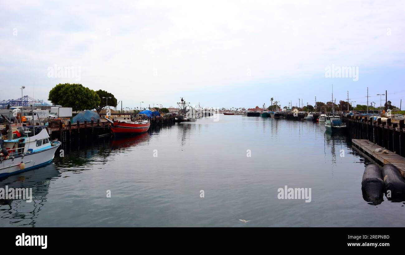 San Pedro (Los Angeles) California: detail view of San Pedro Fishing ...