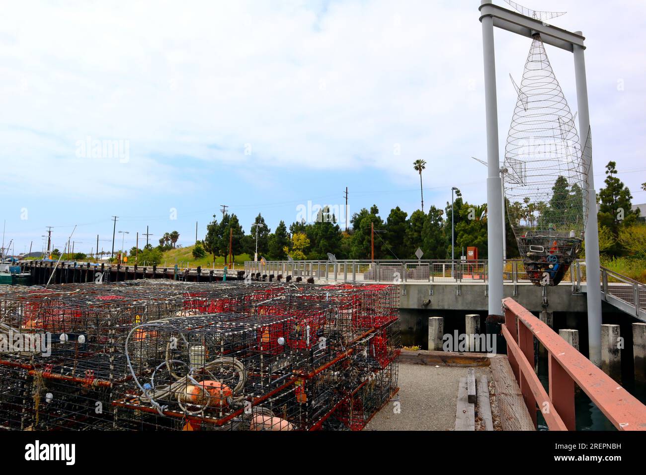 San Pedro (Los Angeles) California: detail view of San Pedro Fishing ...