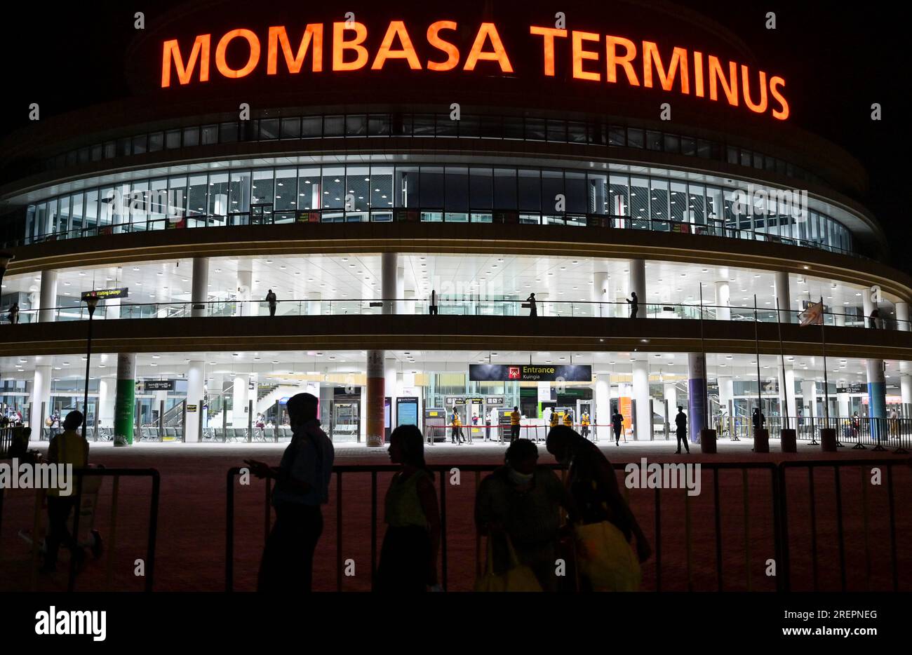 KENYA, Mombasa Terminus, passenger railway station for Madaraka express ...
