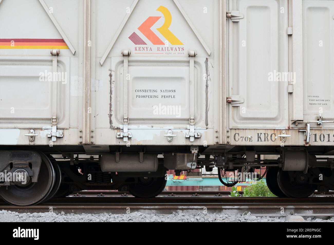 KENYA, Mombasa, seaport , container railway loading terminal CDN ...