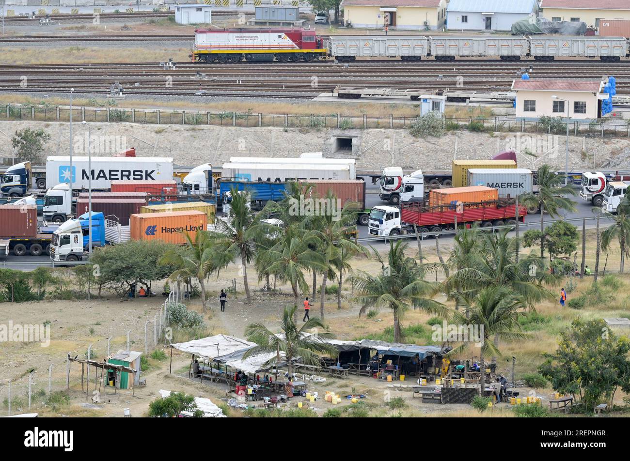 KENYA, Mombasa, seaport , container railway loading terminal CDN ...