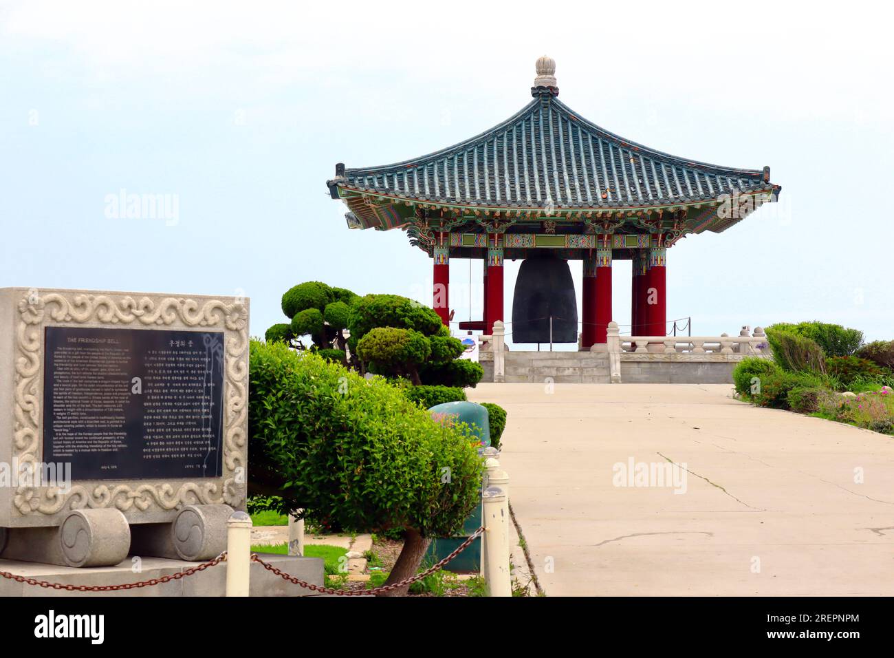 San Pedro (Los Angeles), California: Korean Friendship Bell located in ...