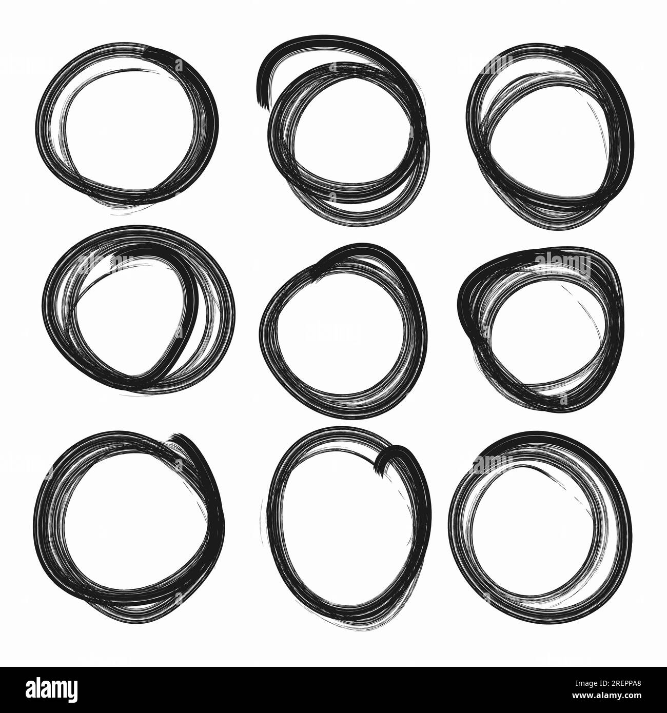 Pencil or marker graffiti illustration. Hand drawn circle line sketch ...