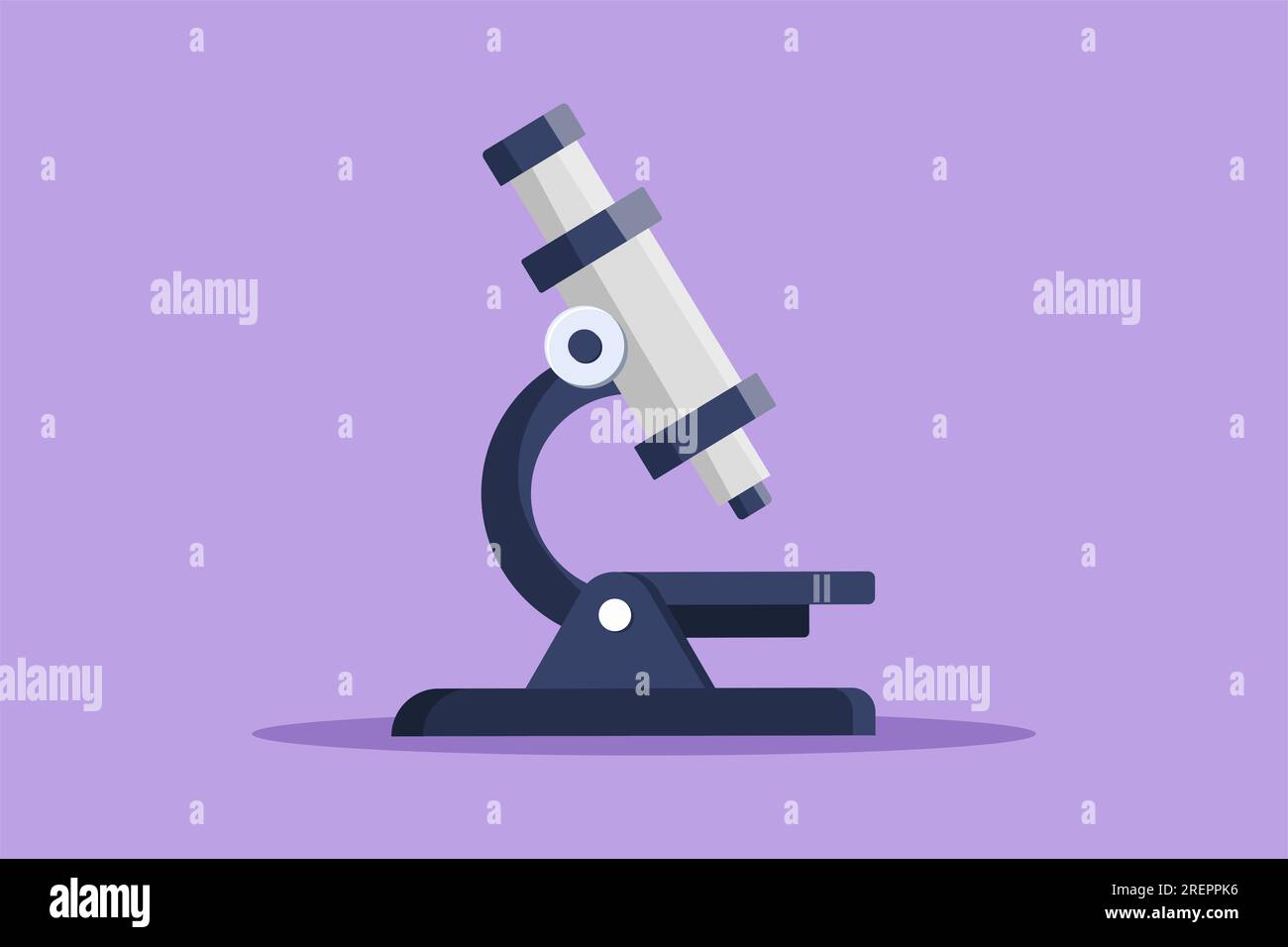 Character flat drawing laboratory microscope to help doctor discover ...