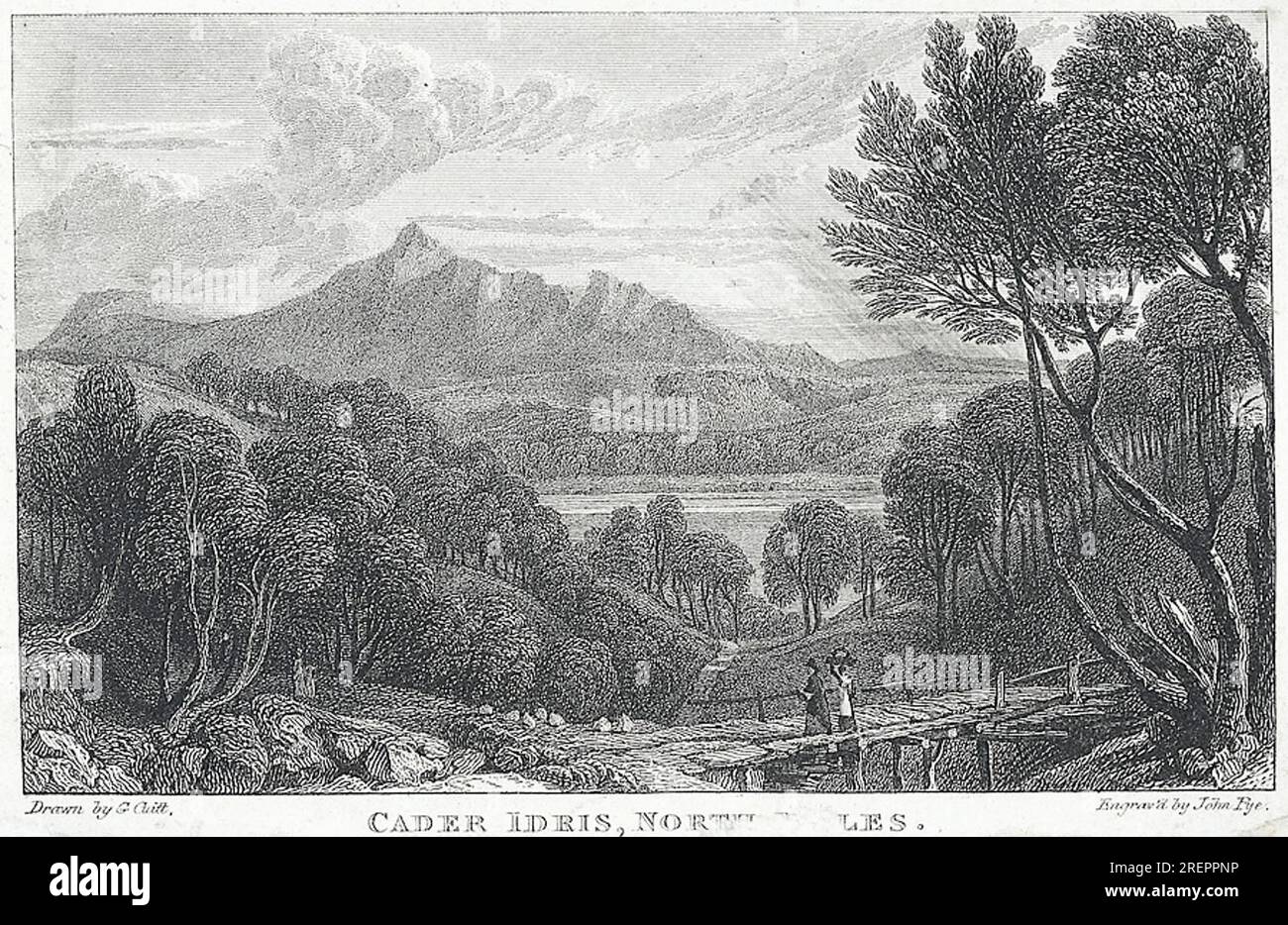 Cader Idris, north Wales circa 1840 by George Cuitt the Younger Stock ...
