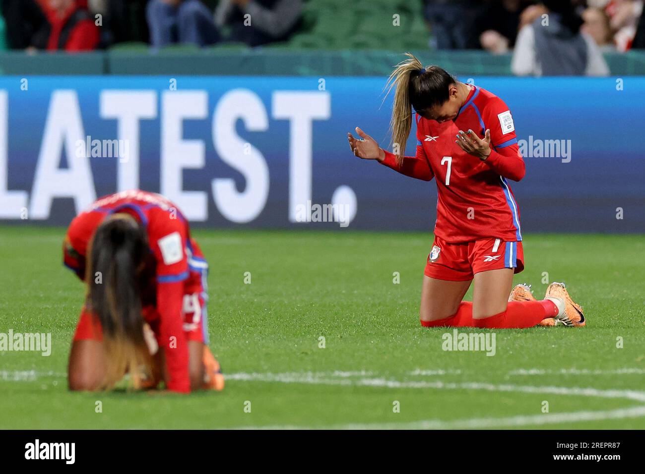 Perth, Australia. 29th July, 2023. Emily Cedeno of Panama (right ...