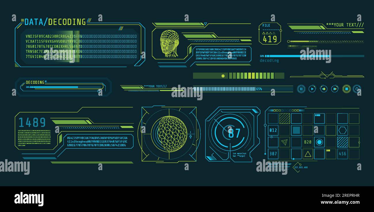 HUD interface design for decoding big data Stock Vector Image & Art - Alamy