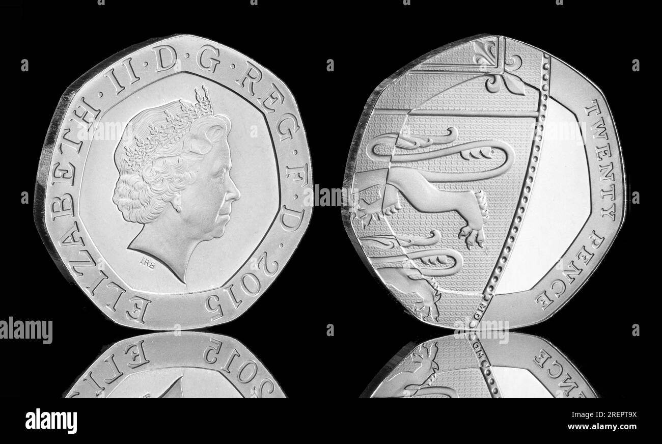 2015 20 pence coin which is the 5th lowest denomination of the United ...