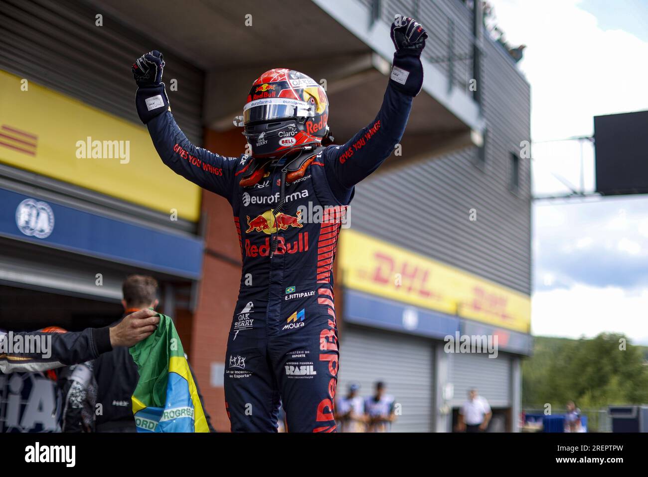 FITTIPALDI Enzo (bra), Rodin Carlin, Dallara F2, portrait, podium ...