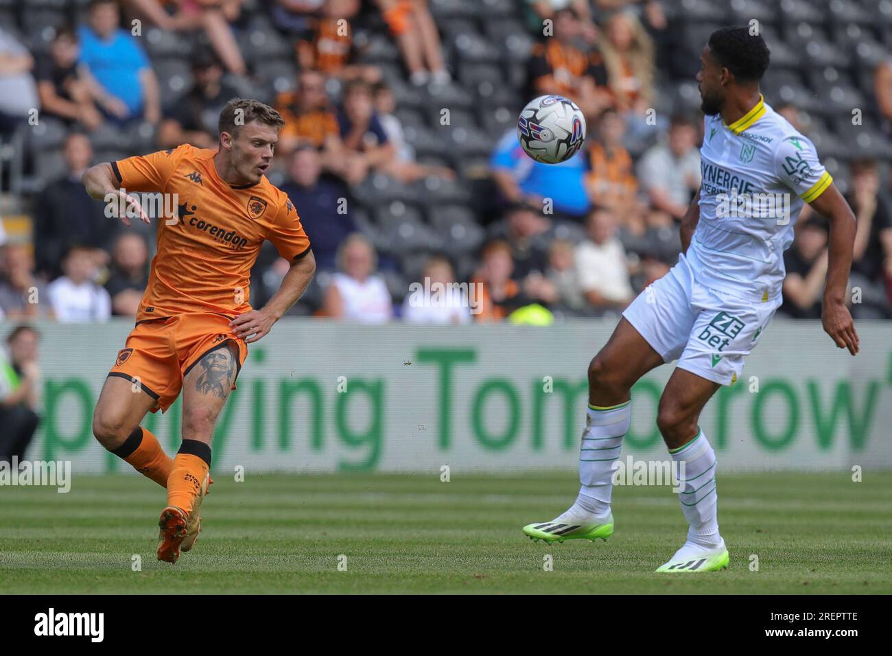 Regan Slater #27 of Hull City in action during the Pre-season friendly ...