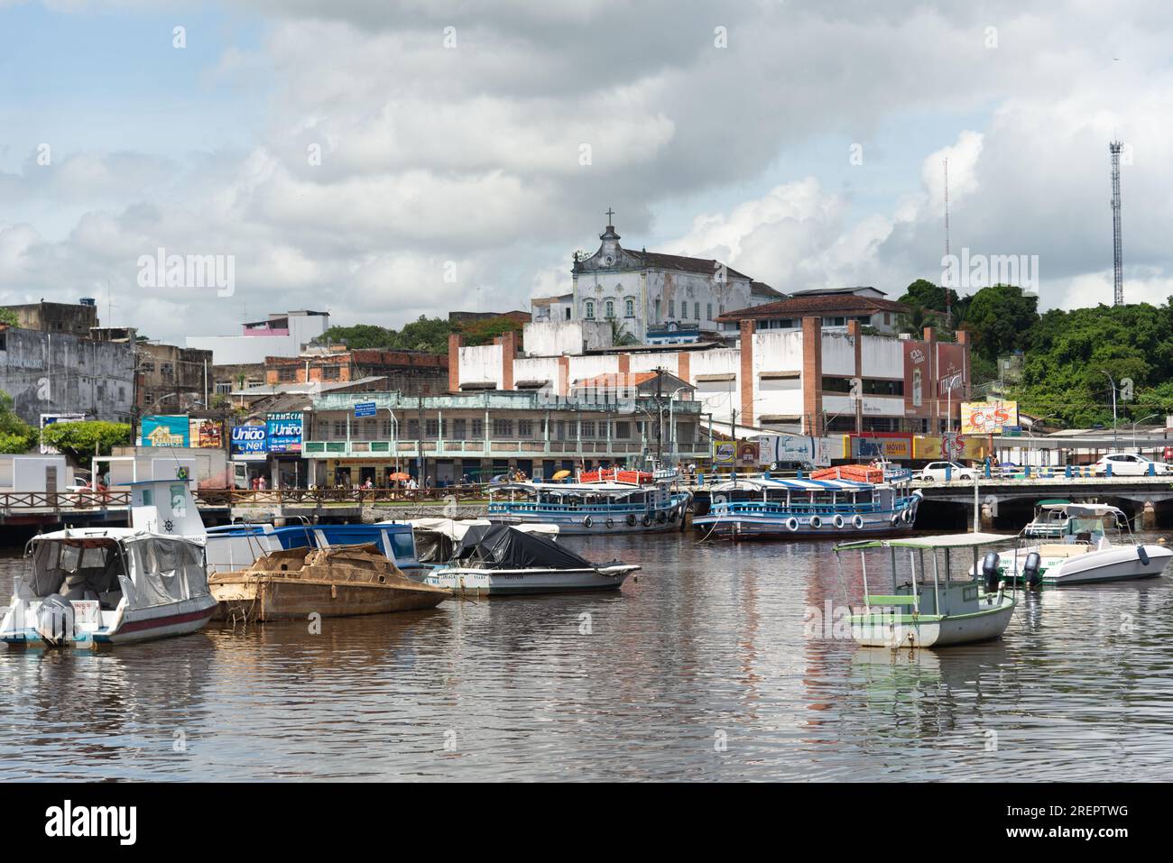 Valenca, Bahia, Brazil - January 10, 2023: Panoramic view of the river ...