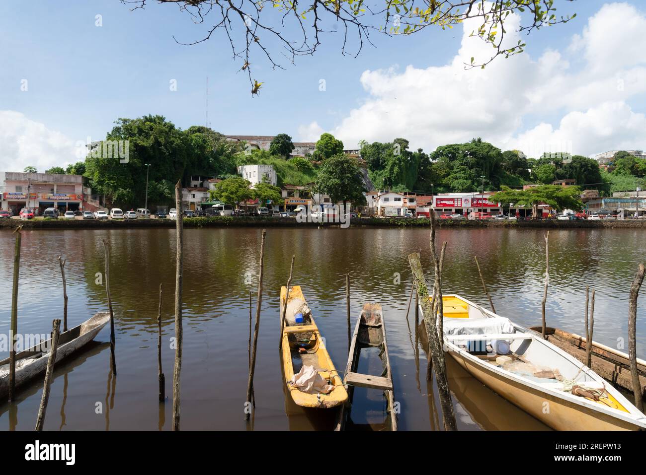 Valenca, Bahia, Brazil - January 10, 2023: Panoramic view of the river ...
