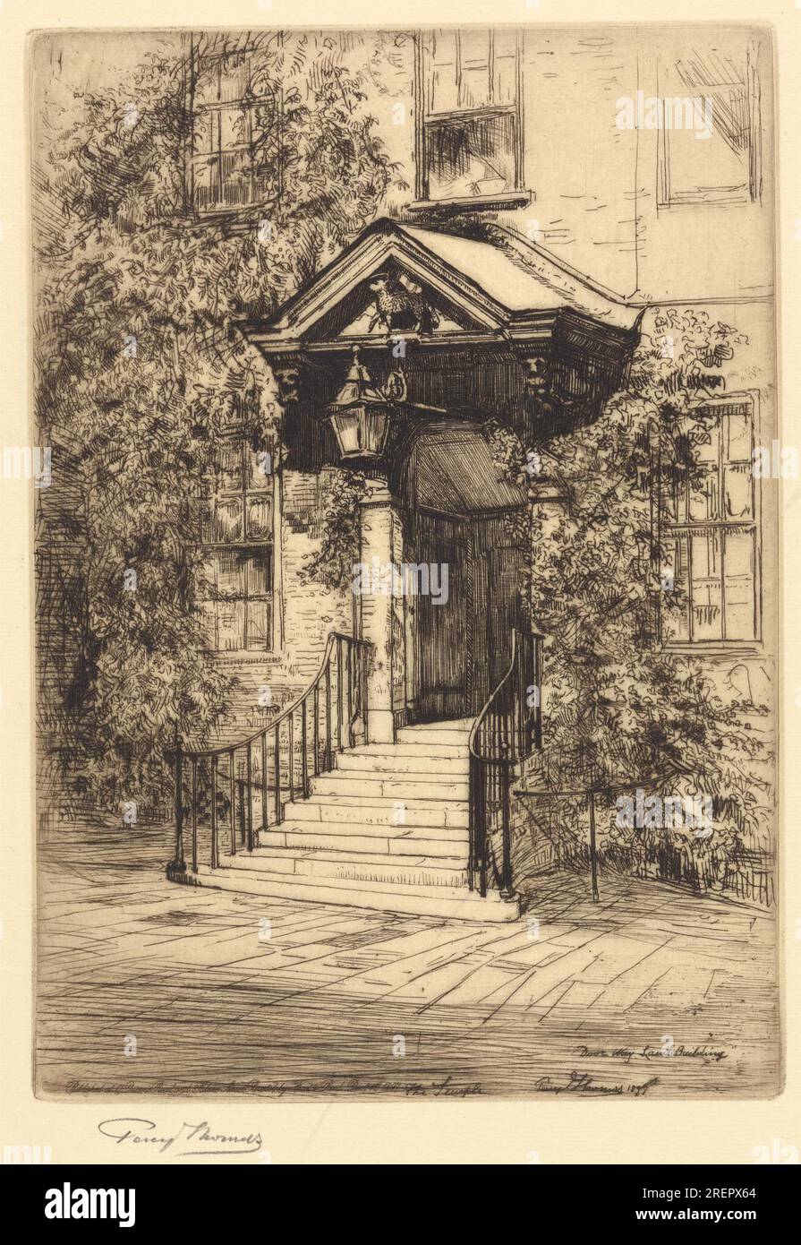 Doorway in Lamb's Building 1897 by Percy Elizabeth Flora Thomas Stock ...