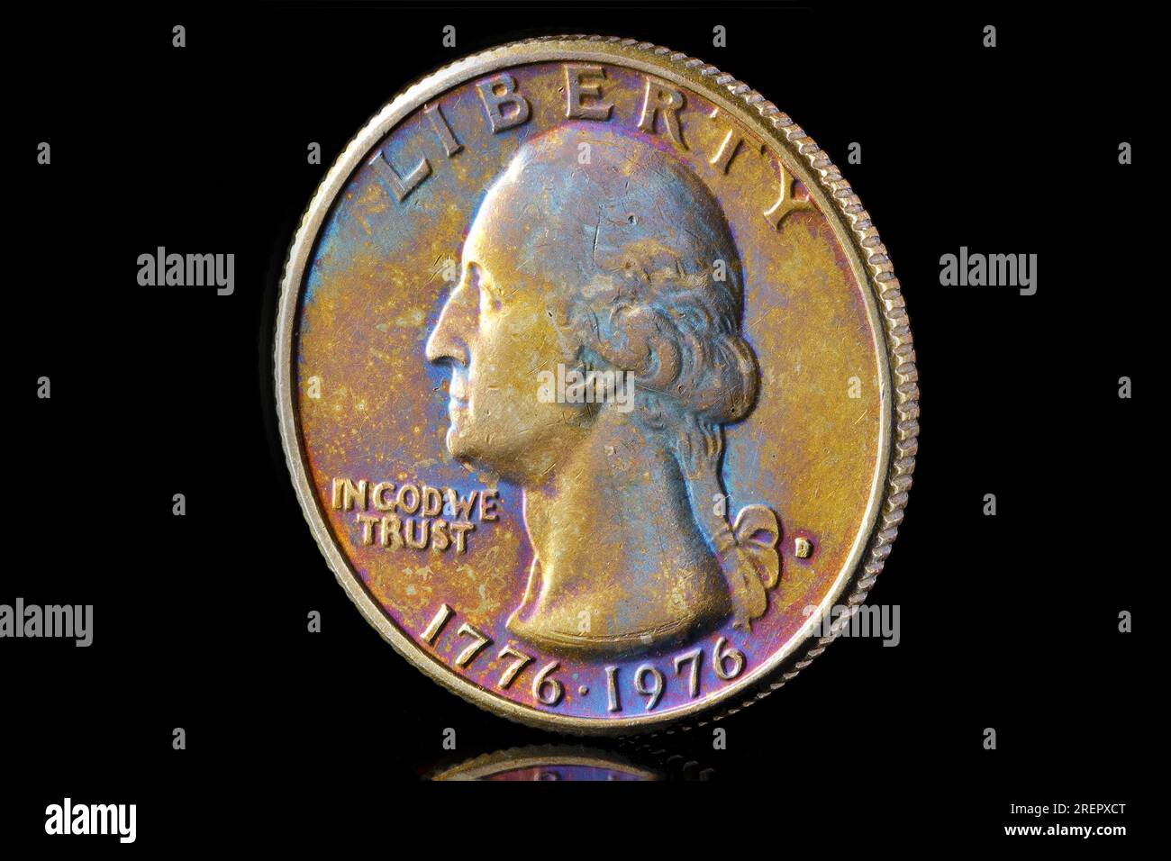 Quarter dollar coin commemorating the 200th Anniversary of the The ...