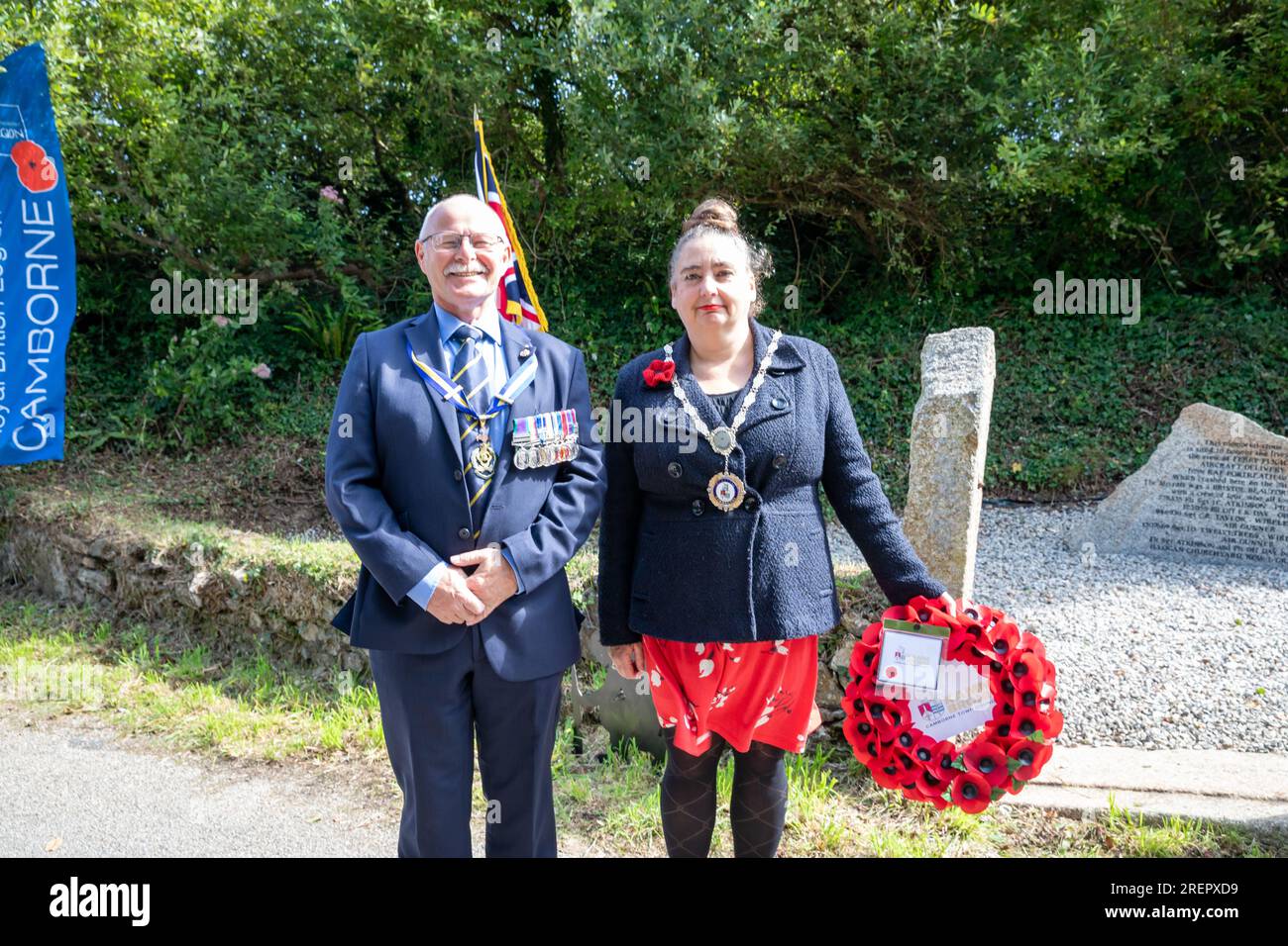 Camborne, Cornwall, 29th July 2023, Mayor of Camborne, Zoe Fox, joined ...