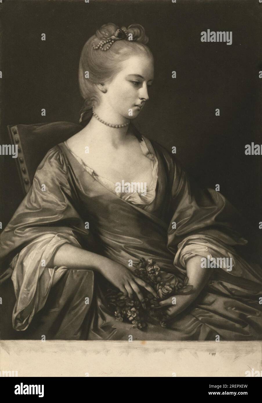 Miss Jacobs circa 1762 by John Spilsbury Stock Photo - Alamy
