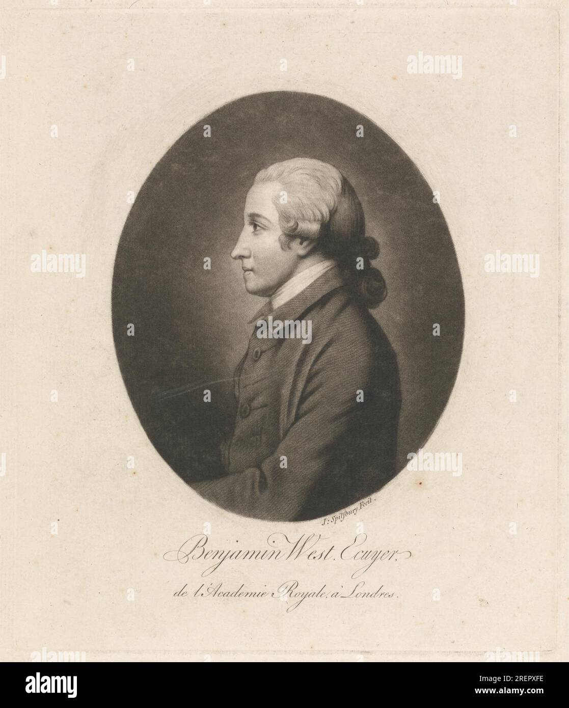 Benjamin West, Engraver by John Spilsbury Stock Photo - Alamy