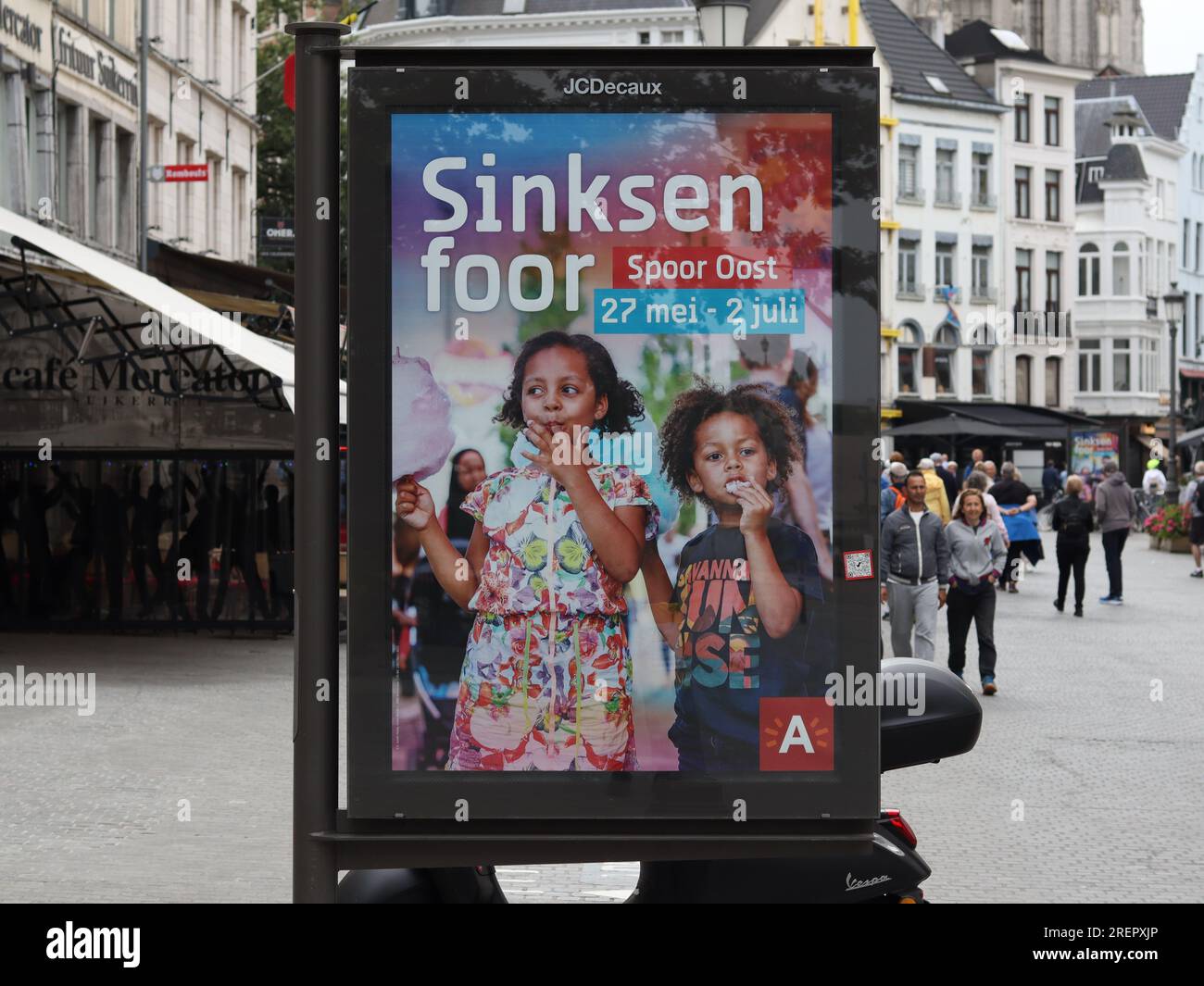 Advertising Sign in Antwerp, Belgium Stock Photo - Alamy